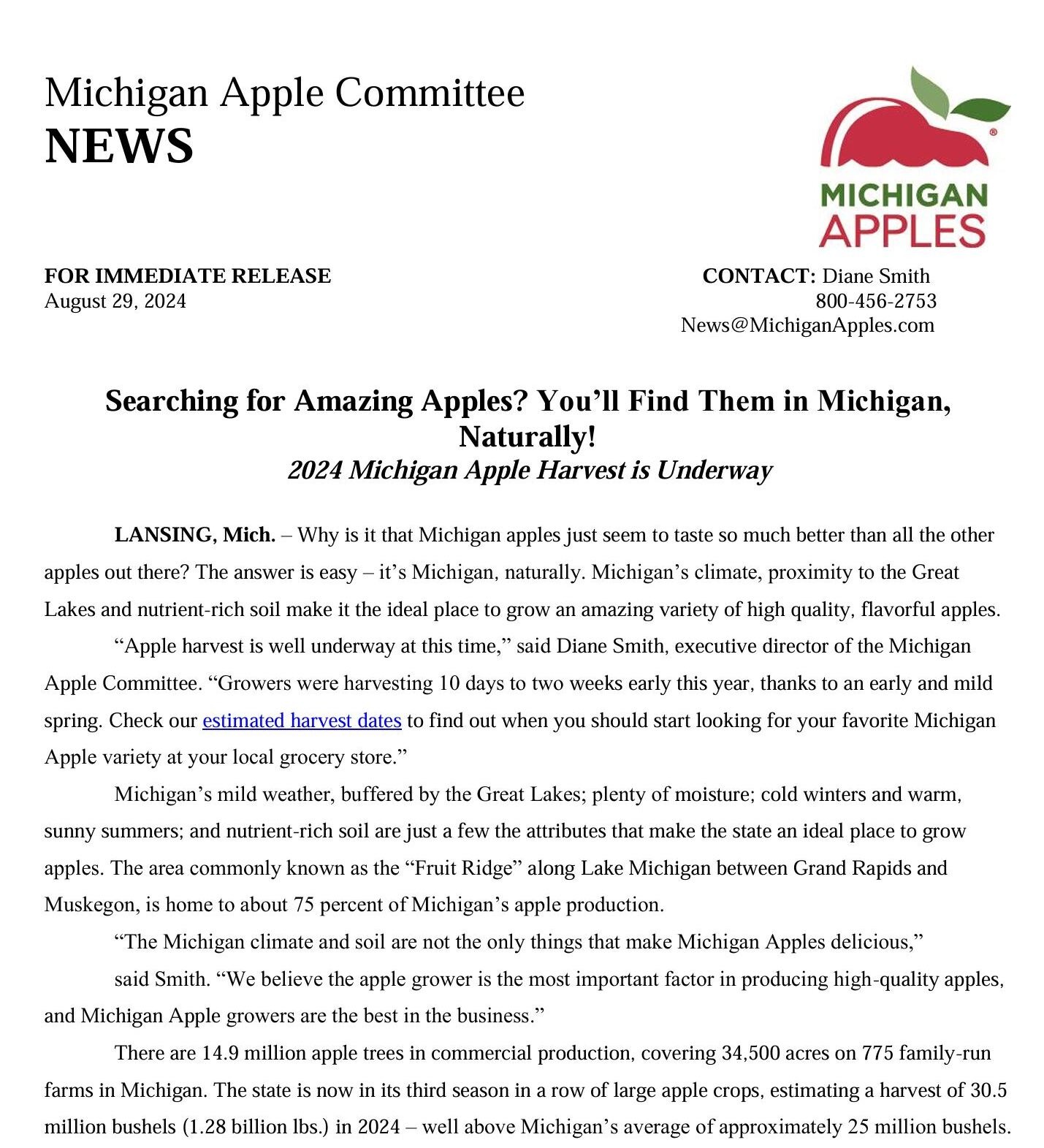 Michigan Apple Media Kit - Michigan Apples